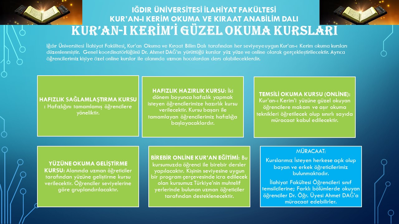 KUR'AN-I KERİM'İ GÜZEL OKUMA KURSLARI | igdir.edu.tr